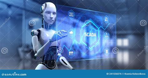 Scada Supervisory Control And Data Acquisition Robot Pressing Button