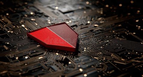 A Microchip Features A Cyber Security Shield On Its Circuit Board For