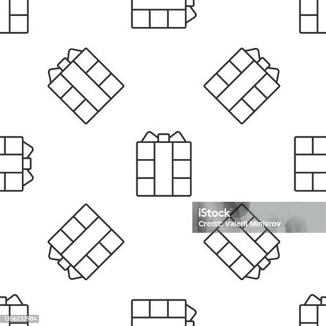 회색 라인 기프트 박스 아이콘 흰색 배경에 매끄러운 패턴을 격리 벡터 공휴일에 대한 스톡 벡터 아트 및 기타 이미지 공휴일 기념일 나비매듭 Istock