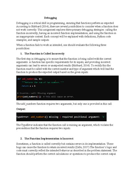 Forum 4 Debugging Debugging Is A Critical Skill In Programming