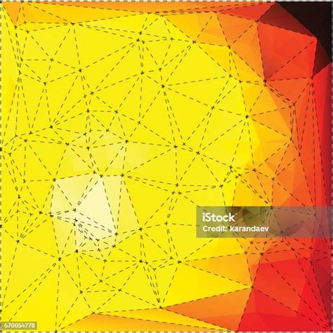 Abstract Triangle Mosaic Background With Dotted Line Structure Stock Illustration Download