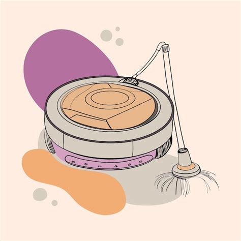 Colorful Smart Robot Vacuum Cleaner Premium Ai Generated Vector