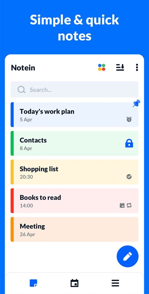 Android Için Notepad Notes Lists Notein İndir