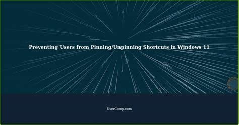 Preventing Regular Users From Pinning Unpinning Shortcuts To The Taskbar In Windows