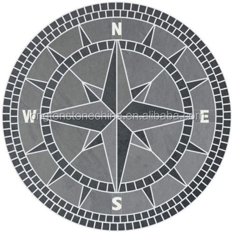 Compass Rose Design Mosaic Tile Customized Medallion