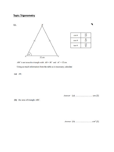 Trigonomtry Pdf