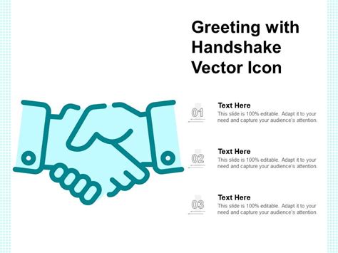 Greeting With Handshake Vector Icon Ppt Powerpoint Presentation Show Visuals Pdf