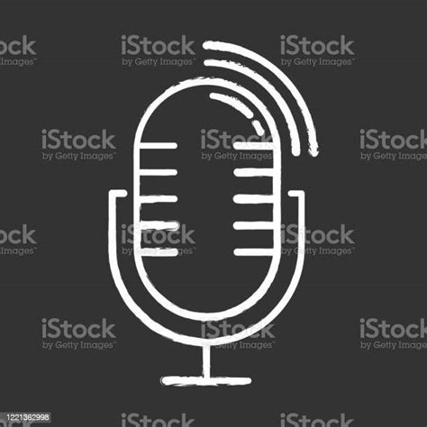 동적 마이크 분필 아이콘입니다 마이크 녹음 사운드 아이디어 휴대용 음성 레코더 무선 음악 마이크 전문 스튜디오 장비 인터뷰 도구