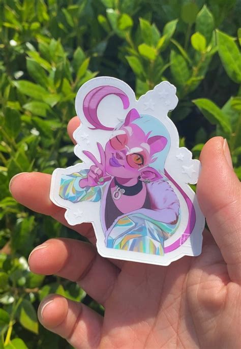 Pink Oni Sticker Etsy
