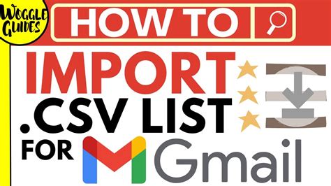 How To Import A CSV List To Create A Contact List In Gmail YouTube