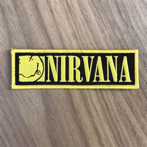 Nirvana Yellow Logo And Smiley Embroidered Patch Todestrieb