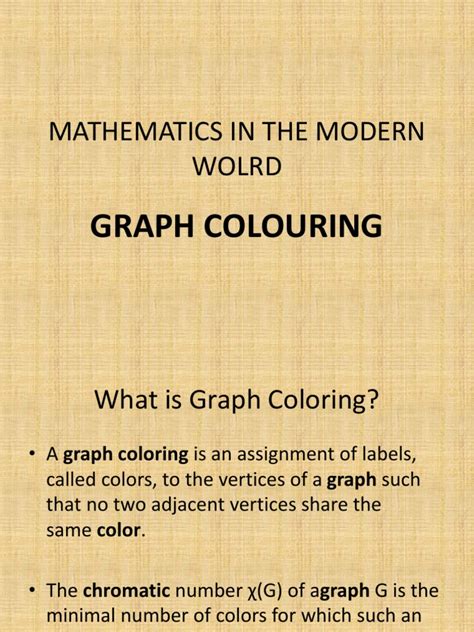 Mathematics In The Modern Wolrd Graph Colouring Download Free Pdf Vertex Graph Theory