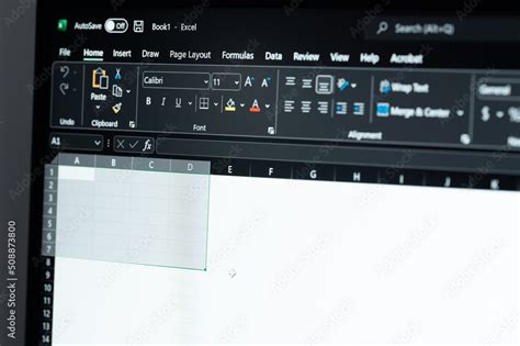 Working In Microsoft Office Excel App Stock Photo Adobe Stock