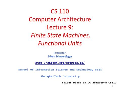 Ppt Finite State Machines And Functional Units In Computer