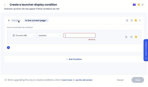 Condition Builder Walkme Help Center