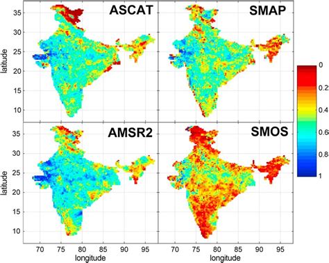 Figure A5 Correlation Maps Between Daily Rainfall Estimates Obtained