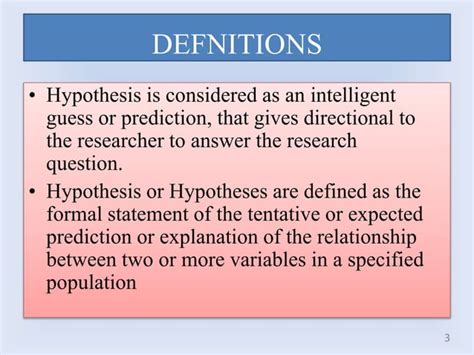 3 Hypothesis Ppt