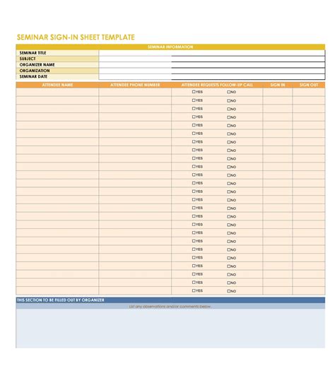 Sign Out Sheet Template Excel