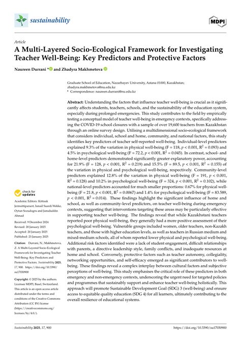 Pdf A Multi Layered Socio Ecological Framework For Investigating
