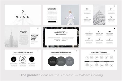 Creative Minimalist Ppt Template Contoh Gambar Template Riset