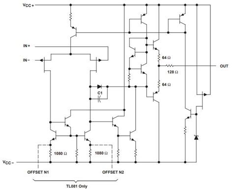 TL084CN Operational Amplifier Pinout Equivalent Application
