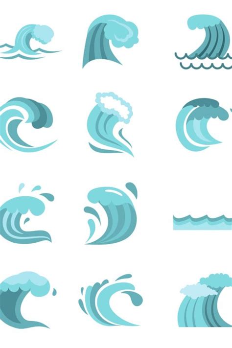 Wave Icons A Collection Of Flat Style Vector Icons