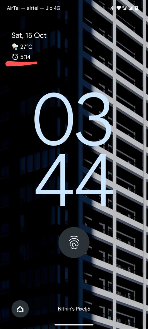 Alarm Indicator Shown On The Lockscreen Even If There Is No Active