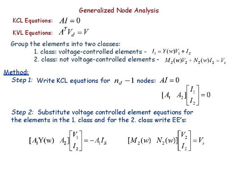 Circuit Equations Tableau Equations KCL KVL EE Resistive