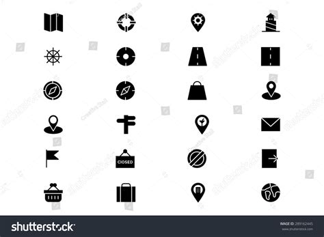 Map Navigation Vector Icons 2 Stock Vector Royalty Free 289162445