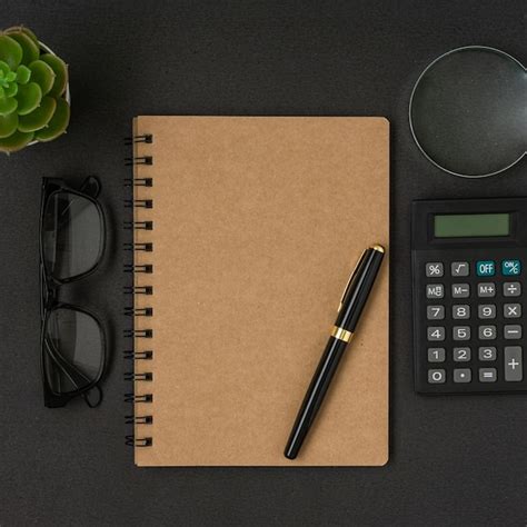 Business And Finance Creative Concept On Black Premium Photo