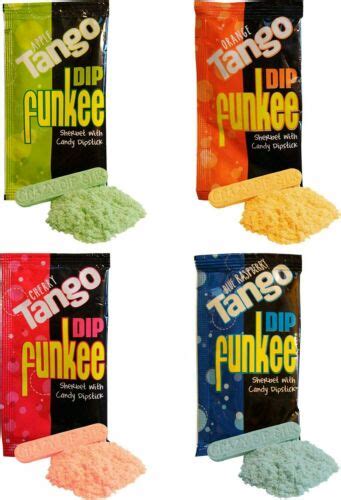 Tango Funkee Dip Fruity Sherbert With Candy Dip Stick 15g Pack