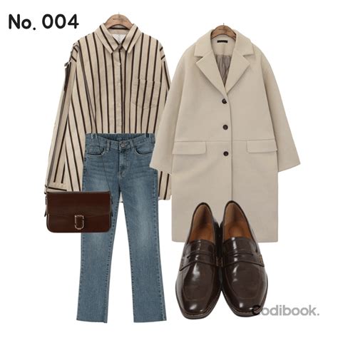 Codibook 코디북 날씬해 보이는 세로 스트라이프셔츠 코디 데일리로 코디하기 좋은 세련된