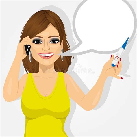 Positive Pregnancy Test Stock Vector Illustration Of Girl 24591525