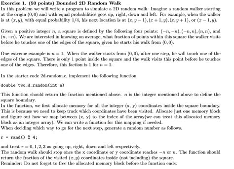 Solved Exercise 1 50 Points Bounded 2d Random Walk In