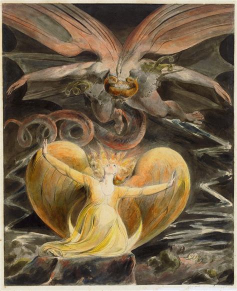 William Blake The Great Red Dragon And Woman Clothed With Sun 1805