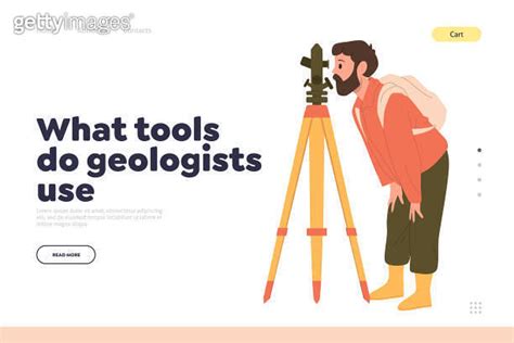 What Tools Do Geologist Use Concept For Educational Scientific Landing Page Design Template
