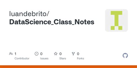 GitHub Luandebrito DataScience Class Notes