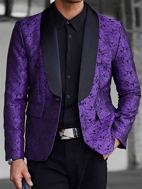 Manfinity Bizformal Mens Business Vintage Jacquard Mandarin Collar