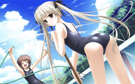 rule 34 amatsume akira armpits arms up ass blonde hair blush brown