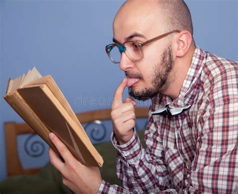 Nerd Reading Book Stock Image Image Of Geek Nerdy Bookworm 24143121