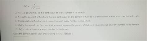 Solved F X X2x4 42f X ﻿is A Polynomial So It Is