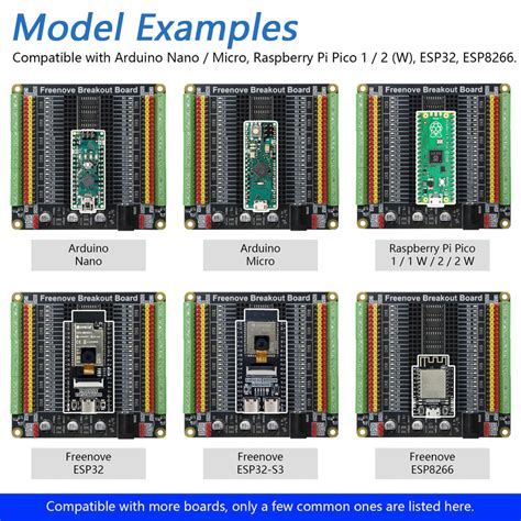 Freenove Breakout Board For Arduino Nano Micro Raspberry Pi Pico 1 2 W