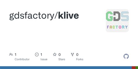 github gdsfactory klive