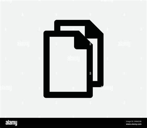 copy document icon duplicate file two double page paper form note