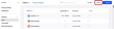 Export Users Export Users