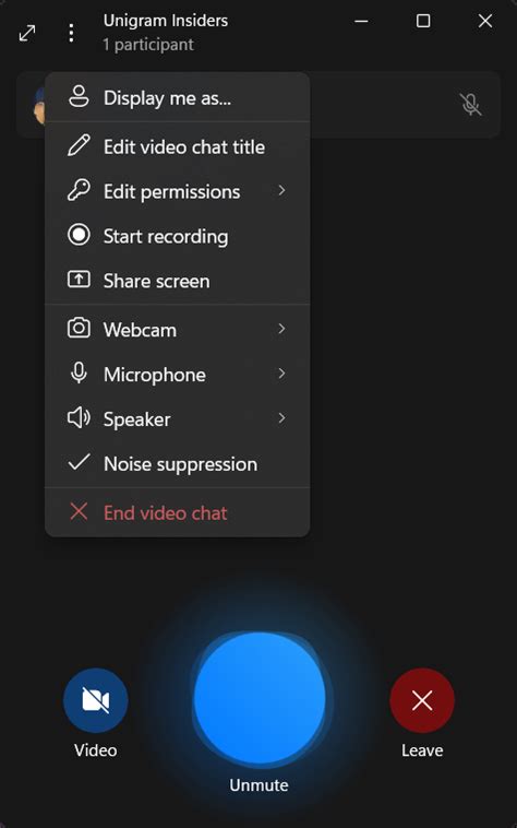 Invite Members Is Missing In Video Chats · Issue 2663 · Unigramdev