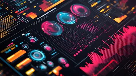 Dynamic Infographic Display With Futuristic Data Visualization Elements Premium Ai Generated Image