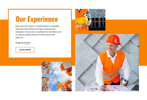 civil building construction html5 template by nicepage