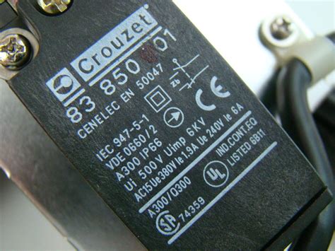 Crouzet 240V Limit Switch Assembly 83 850 501 Joseph Fazzio Incorporated