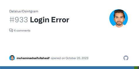 login error · issue 933 · datalux osintgram · github